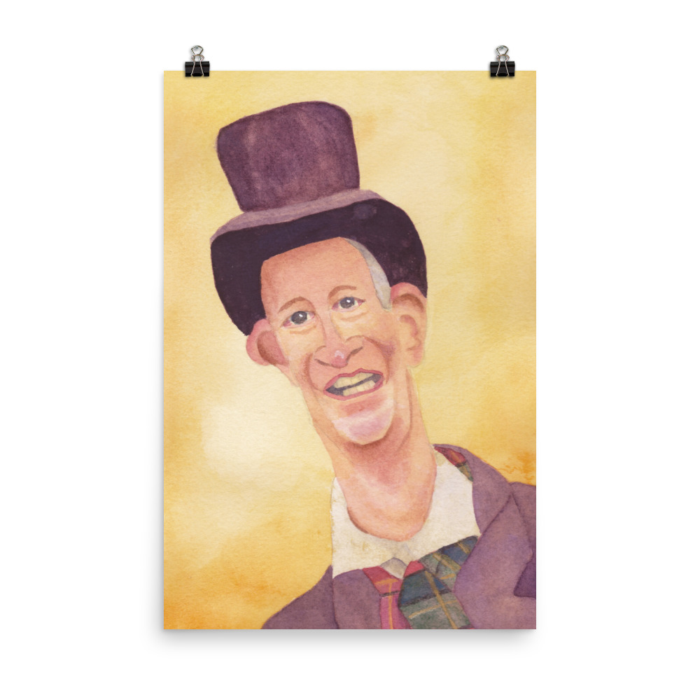 Victorian Man in Top Hat Poster - Art by Tina Lewis