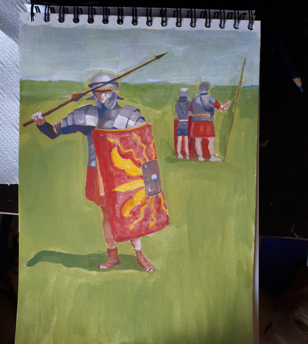 History, Roman Legionary - Painting a Roman Soldier - Tina Lewis Art