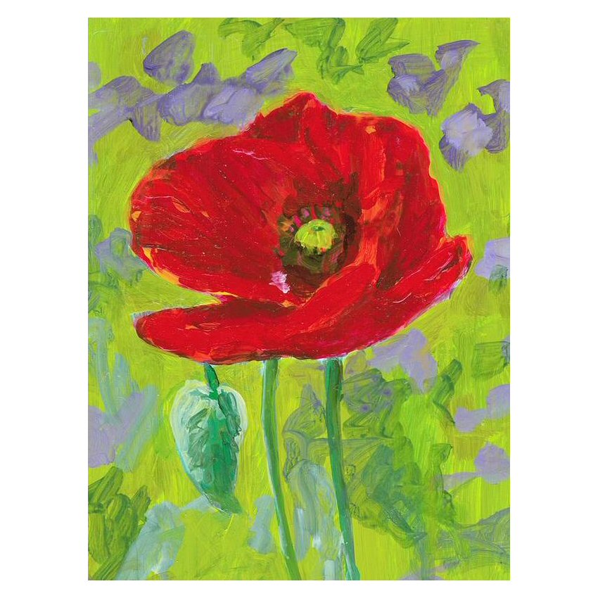 Poppy Flower Poster - Art by Tina Lewis