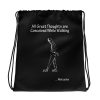 Man Deep in Thought Drawstring Bag - Art by Tina Lewis